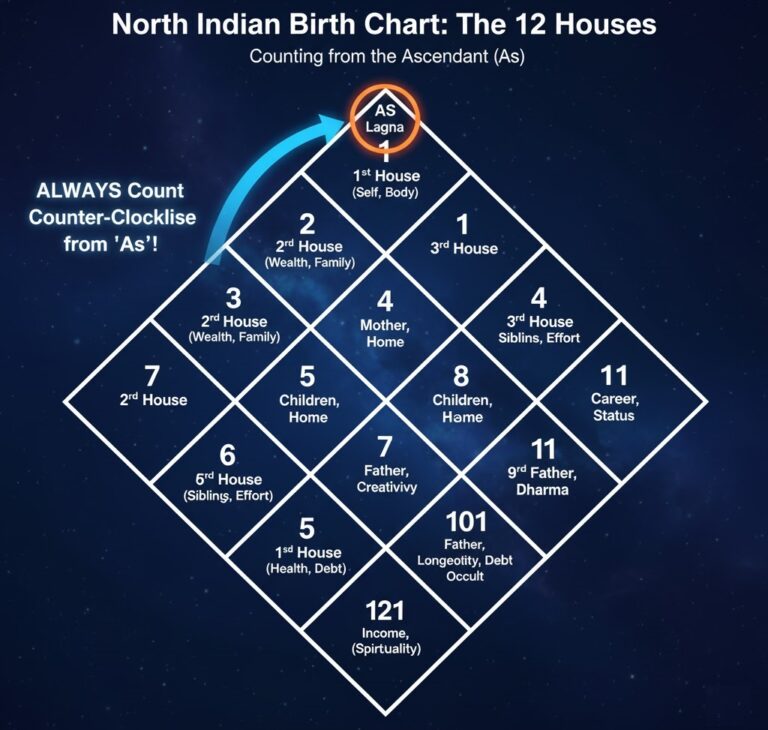 How to Read North Indian Birth Chart: Step by Step